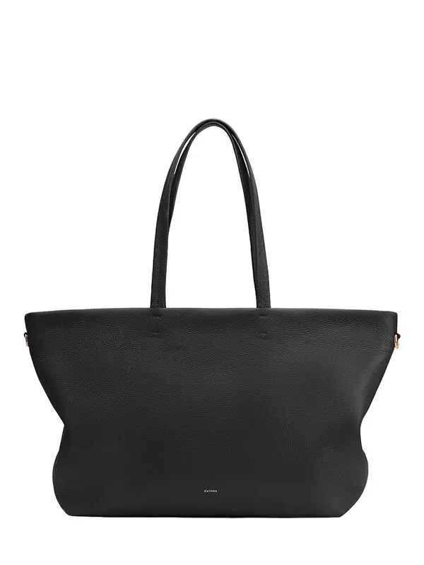 Cuyana Leather Zipper Tote Bag - Black