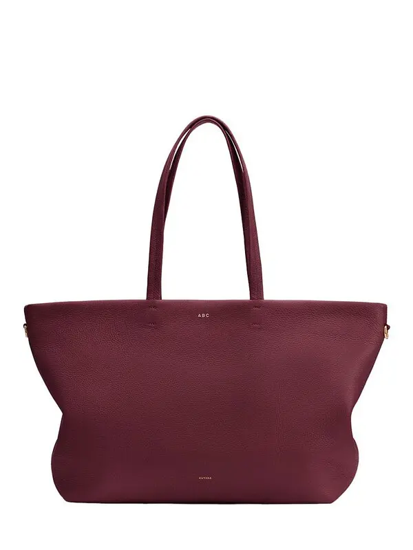 Cuyana Leather Zipper Tote Bag - Cherry