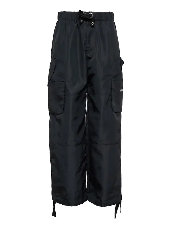 Versace Technical Wide-leg Cargo Trousers - Black