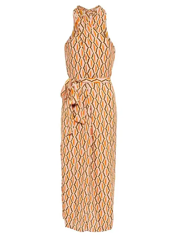 Velvet By Graham & Spencer Caterina Printed Crêpe Midi Dress - Multicoloured