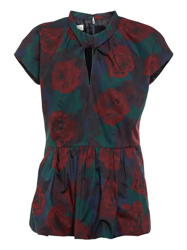 Dries Van Noten Floral Peplum Top - Multicoloured