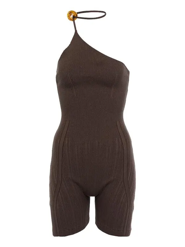 Jacquemus Le Body Maille Perola Jumpsuit - Brown