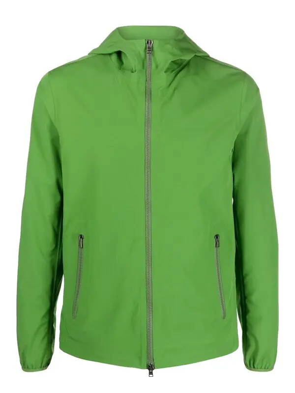 Herno High-neck Hooded Jacket - Green