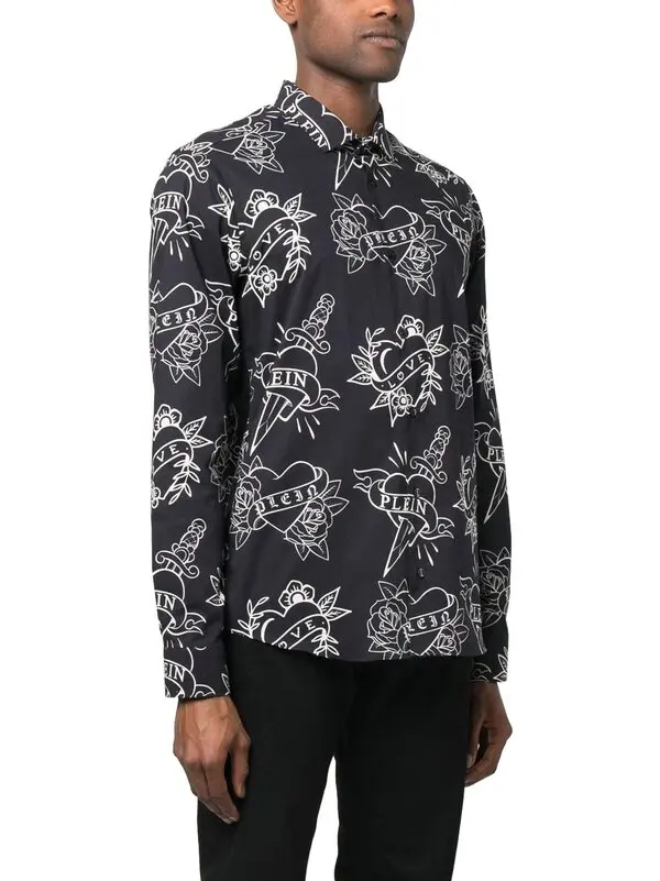Philipp Plein Logo-print Shirt - Black