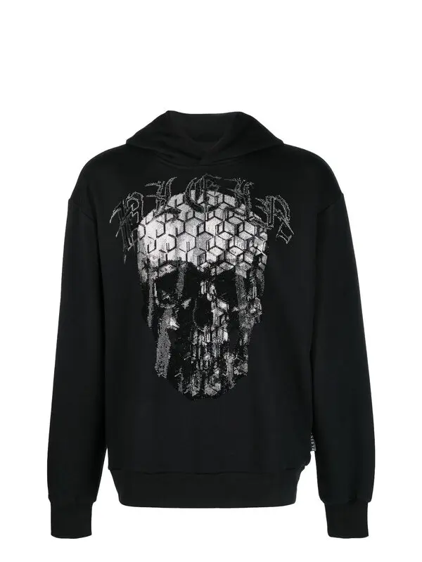 Philipp Plein Graphic-print Pullover Hoodie - Black
