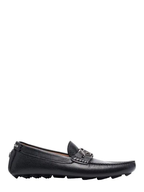 Philipp Plein Logo Moccasin Loafers - Black
