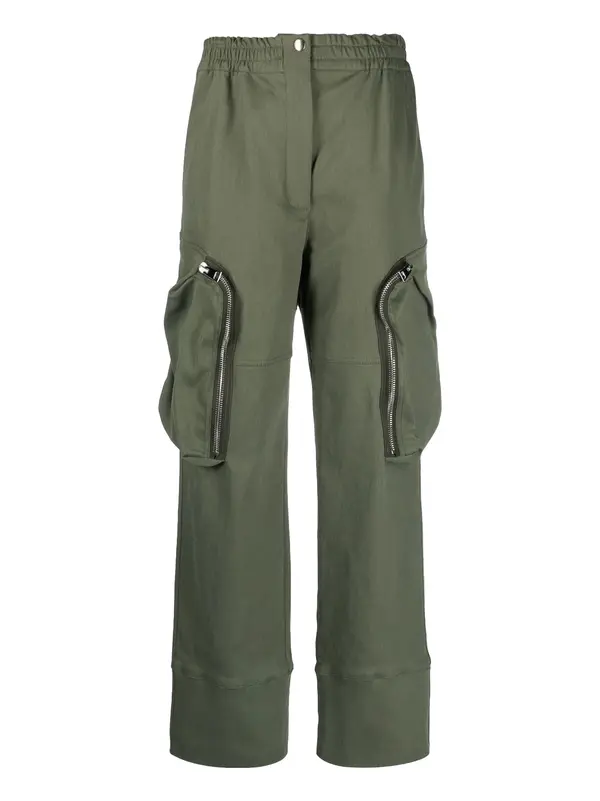 BLANCA VITA Cargo Straight Trousers - Green