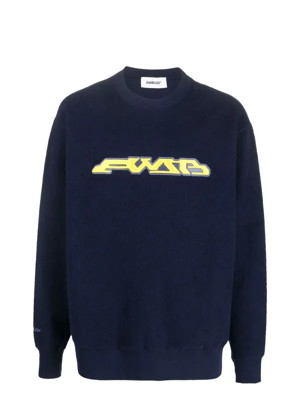 AMBUSH Graphic-print Long-sleeve Sweatshirt - Blue
