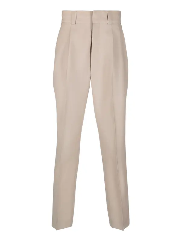 Fear Of God Pleated Tapered-leg Trousers - Neutrals