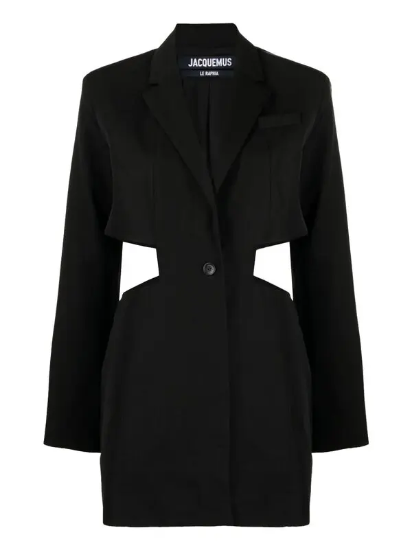 Jacquemus La Robe Bari Blazer Minidress - Black