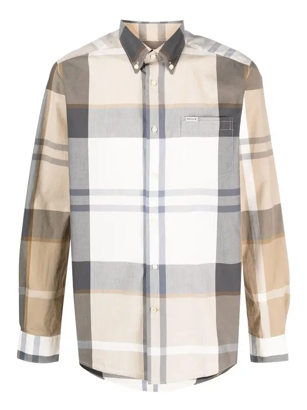 Barbour Long-sleeve Plaid Cotton Shirt - Neutrals