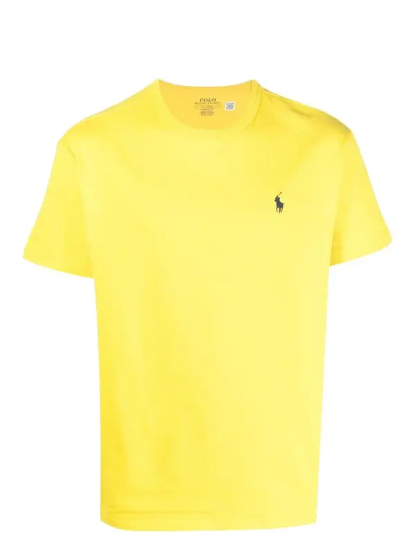 Polo Ralph Lauren Embroidered-logo Cotton T-shirt - Yellow
