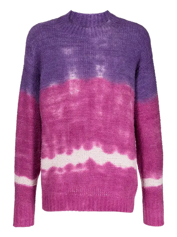 MARANT Henley Tie-dye Sweater - Purple