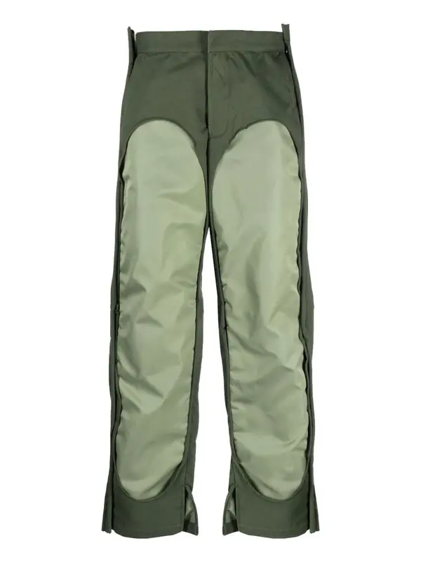 DIESEL® Contrast Wide-leg Trousers - Green