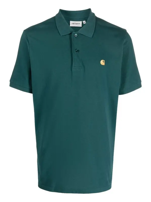 Carhartt Work In Progress Embroidered-logo Polo Shirt - Green
