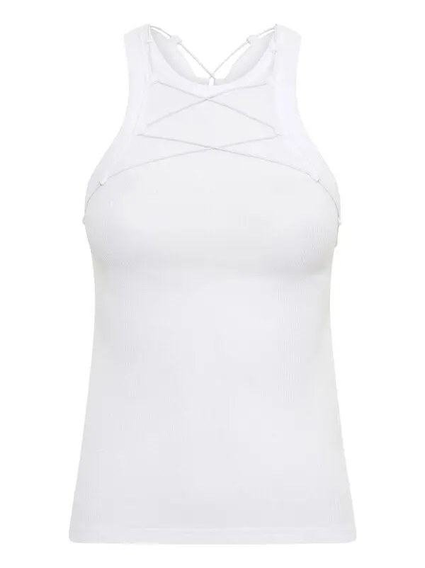 DION LEE Lock Drawstring Tank Top - White
