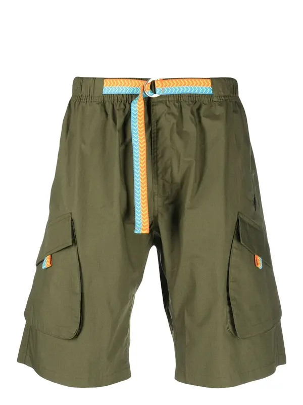 COUNTY OF MILAN Marcelo Burlon Cotton Cargo Shorts - Green
