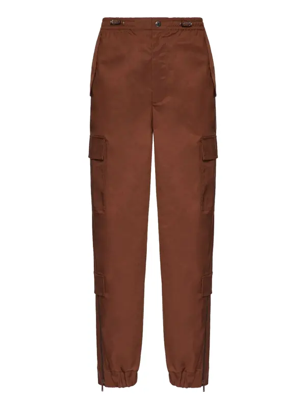 Valentino Garavani Straight-leg Cargo Trousers - Brown