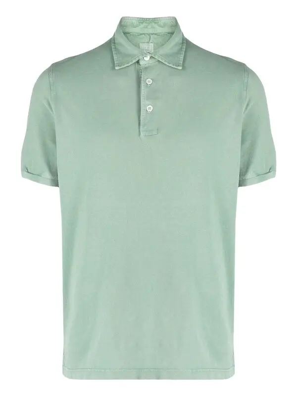 Fedeli Jersey Short-sleeved Polo Top - Green