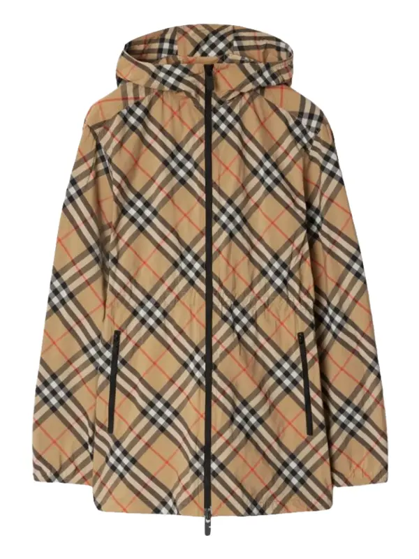 Burberry - Burberry Check Nylon Hooded Jacket