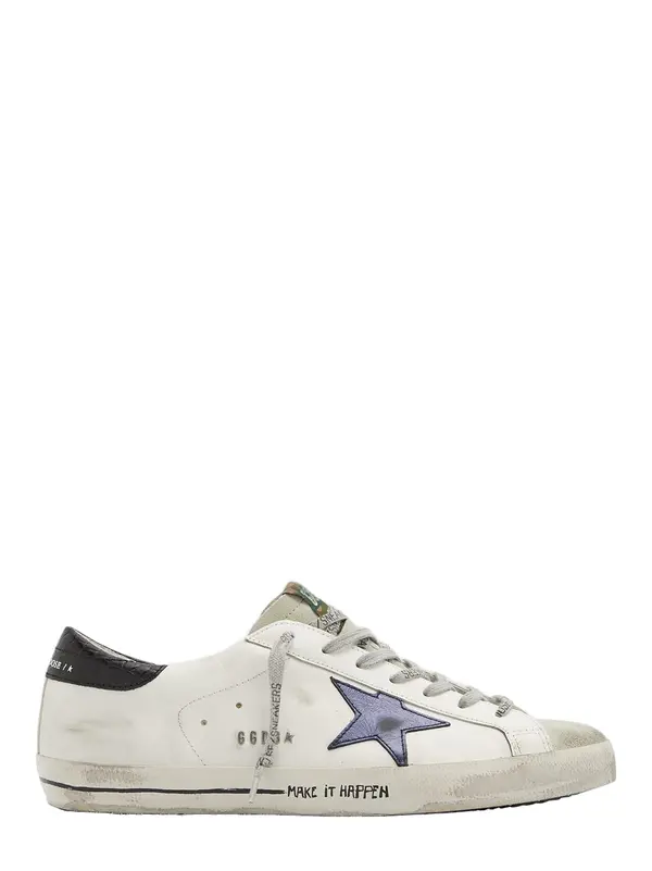 Golden Goose Superstar Leather Low-top Sneakers - White/ice/navy Blue/