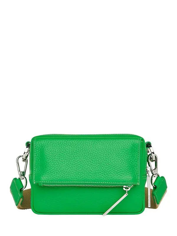 Whistles Bibi Leather Crossbody - Green/multi