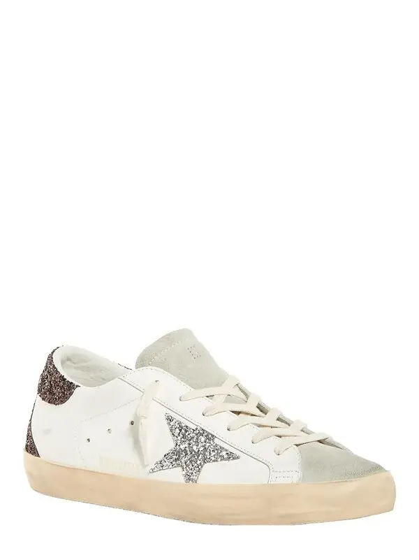 GOLDEN GOOSE Super-star Low Top Sneakers - White Ice Silver
