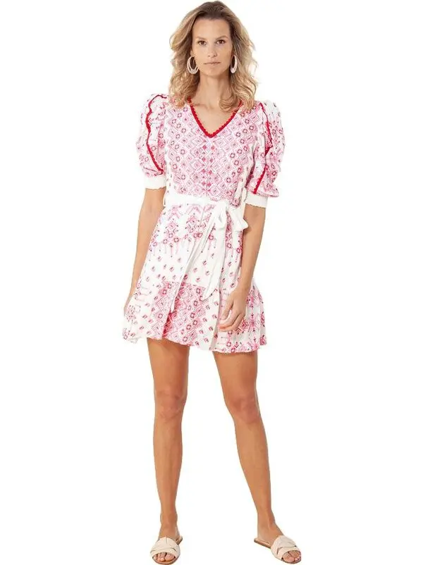 Hale Bob Logan Embroidered Dress - Pink