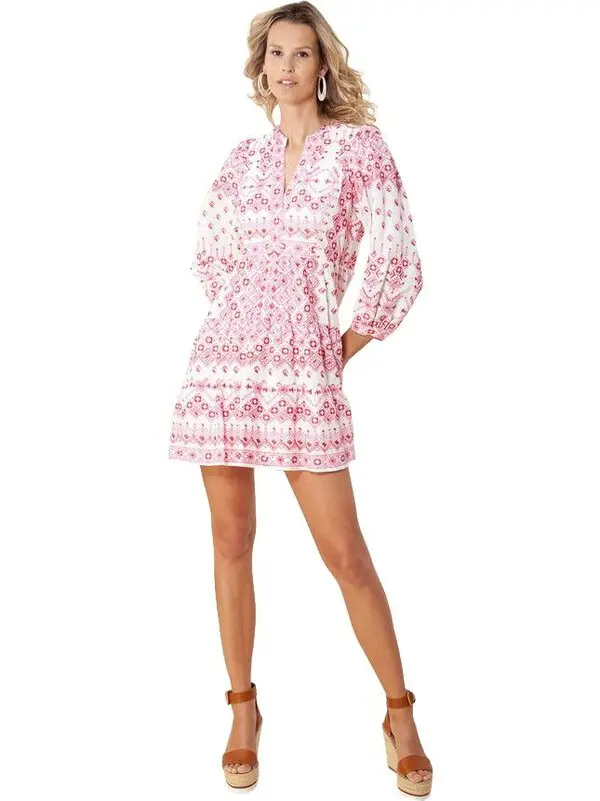 Hale Bob Clary Embroidered Dress - Pink