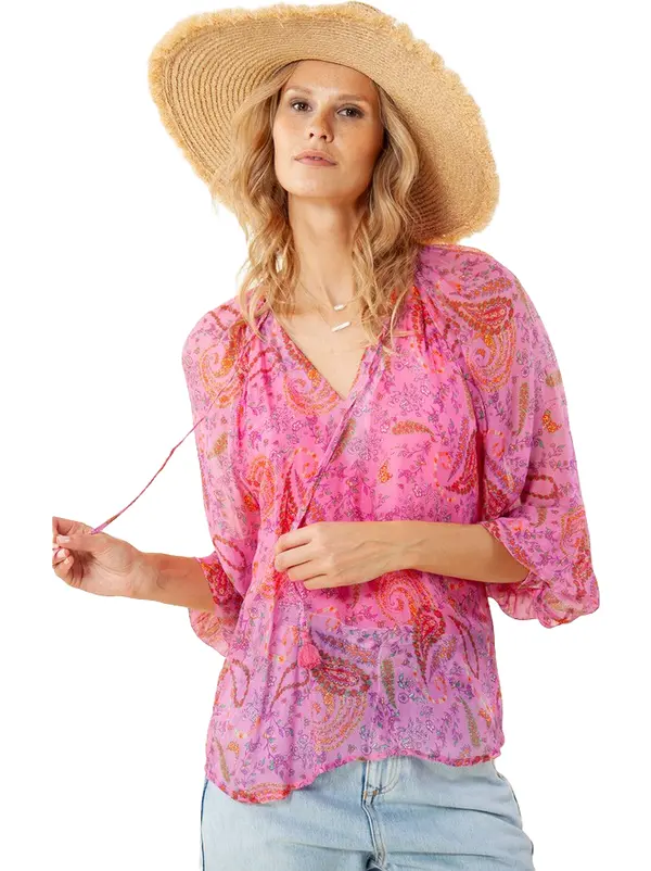 Hale Bob Sasha Blouse - Pink