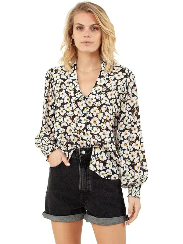Hale Bob Callione Silk Top - Black