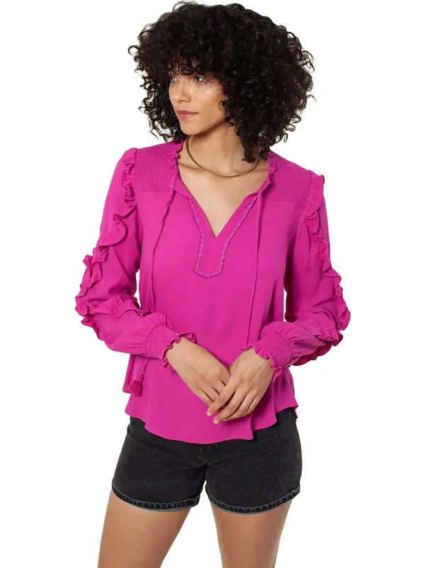 Hale Bob Savanna Beaded Top - Pink / Purple