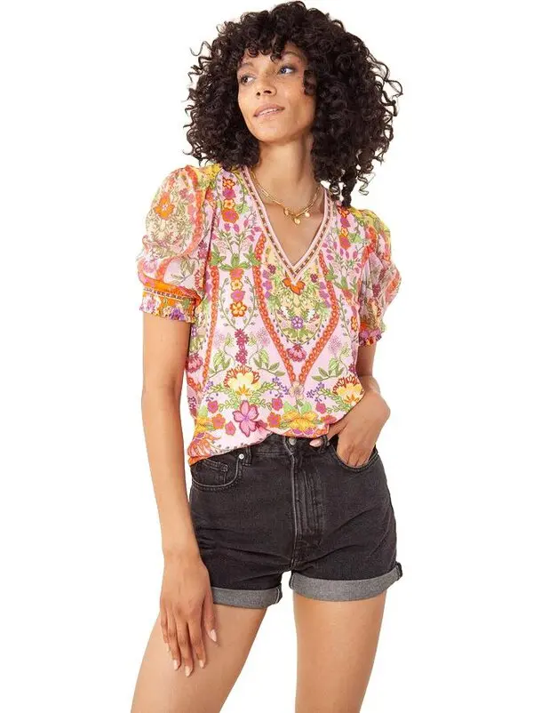 Hale Bob Raisa Jersey Top - Pink