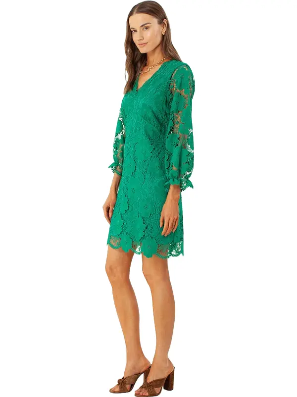 Hale Bob Mellea Lace Mini Dress - Green