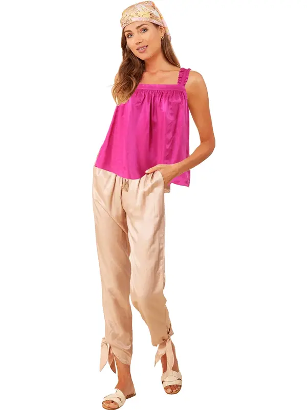 Hale Bob Rai Silk Top - Pink