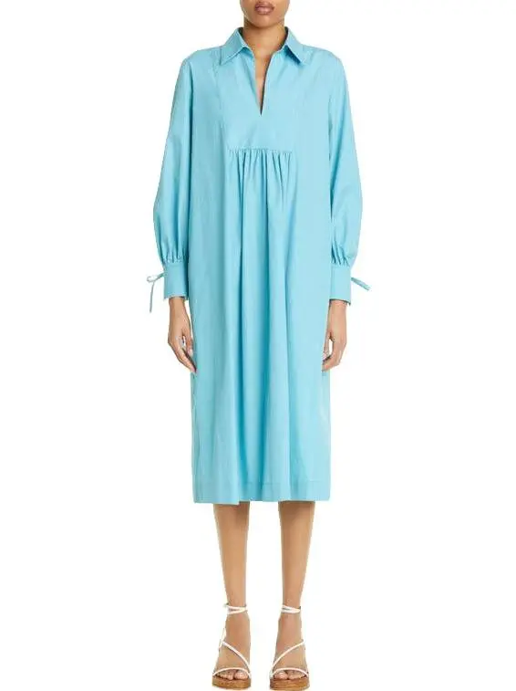 Max Mara Cotton Shift Dress - Turquoise