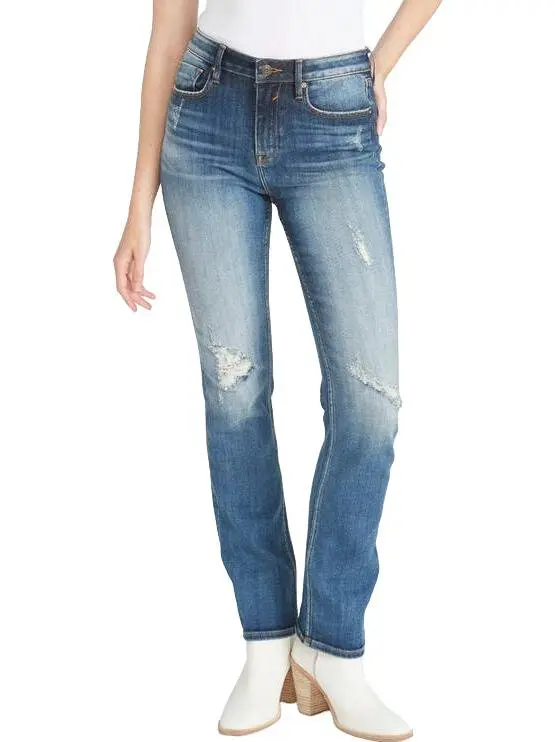VIGOSS Ace Destroyed High-waist Straight-leg Jeans - Medium Was