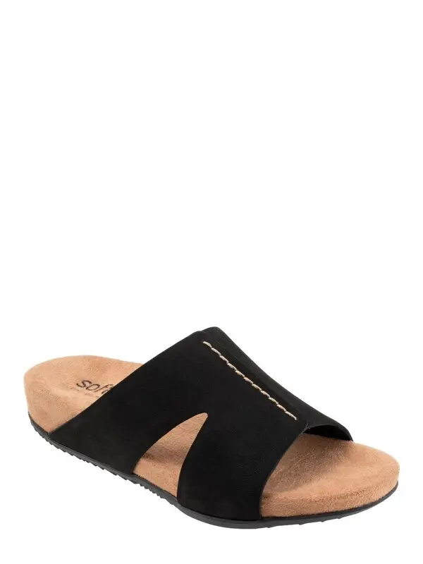 Softwalk Beverly Sandal - Black Nubuck