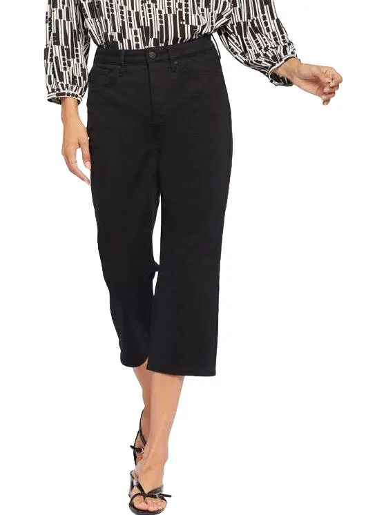 NYDJ Joni High Waist Relaxed Capri Jeans - Black