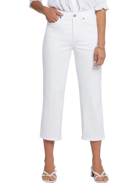 NYDJ Joni High Waist Relaxed Capri Jeans - Optic White