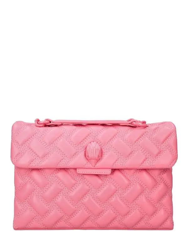 Kurt Geiger Kensington Drench Convertible Leather Shoulder Bag - Pink
