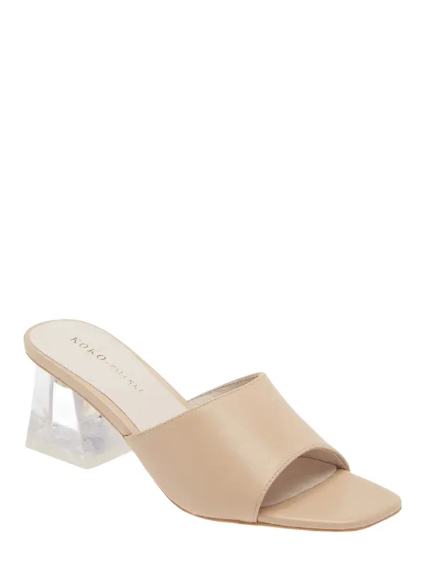 KOKO + PALENKI Belize Leather Sandal - Nude Leather