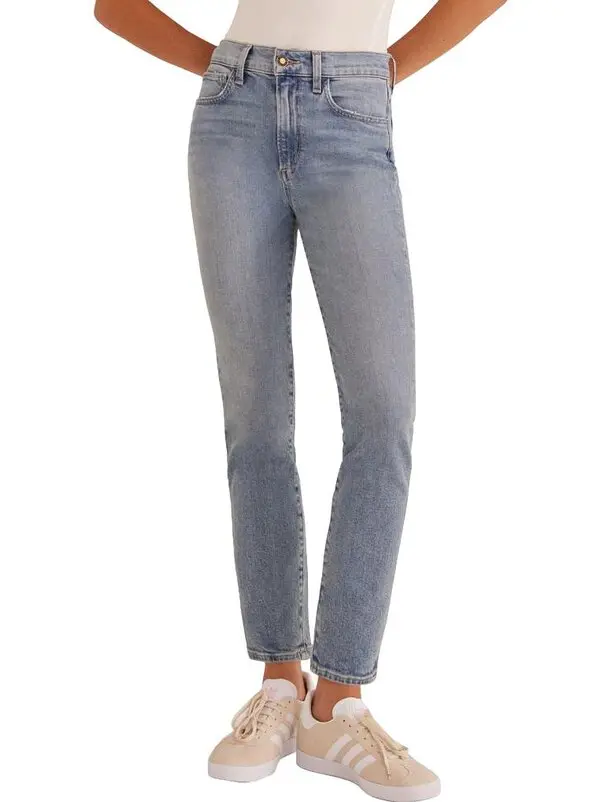 FAVORITE DAUGHTER The Erin High-waist Slim Fit Straight-leg Jeans - Croft