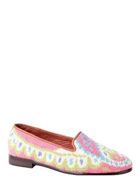 BYPAIGE Needlepoint Paisley Loafer - Pink