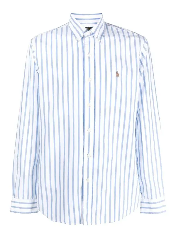 Polo Ralph Lauren Striped Long-sleeve Shirt - Blue