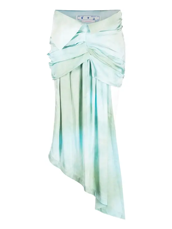 Off-White Ombré Dual-tone Skirt - Blue