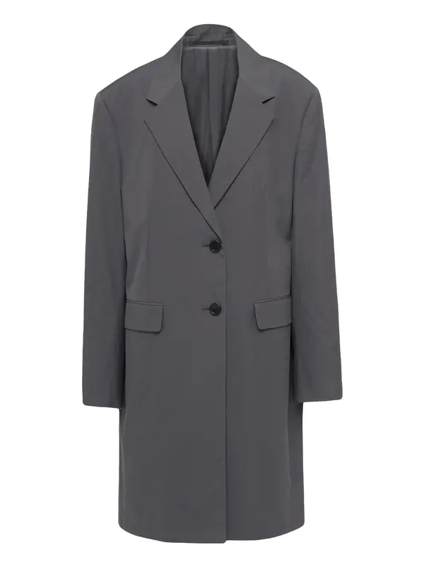 Prada Single-breasted Cotton Coat - Grey