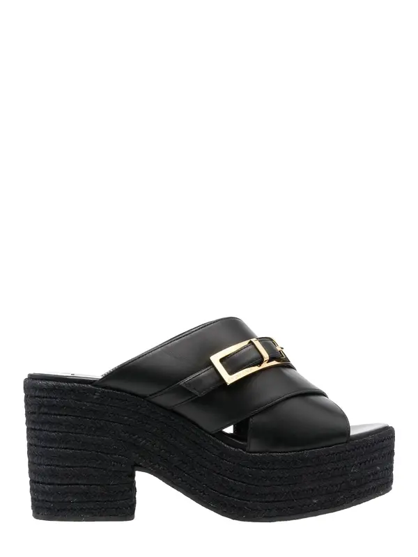 SERGIO ROSSI 90mm Nora Block-heel Sandals - Black