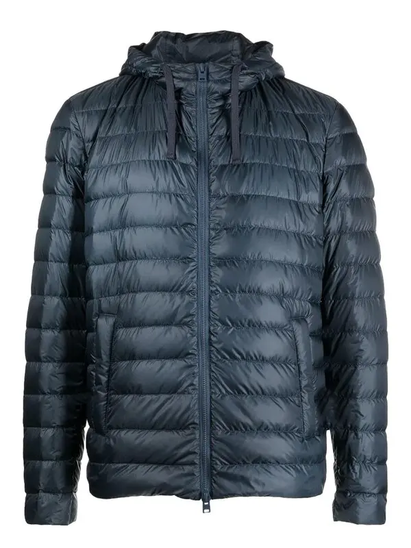 Herno Globe Hooded Padded Jacket - Blue