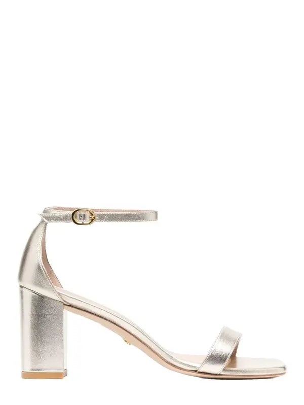 STUART WEITZMAN 80mm Metallic Leather Sandals - Gold